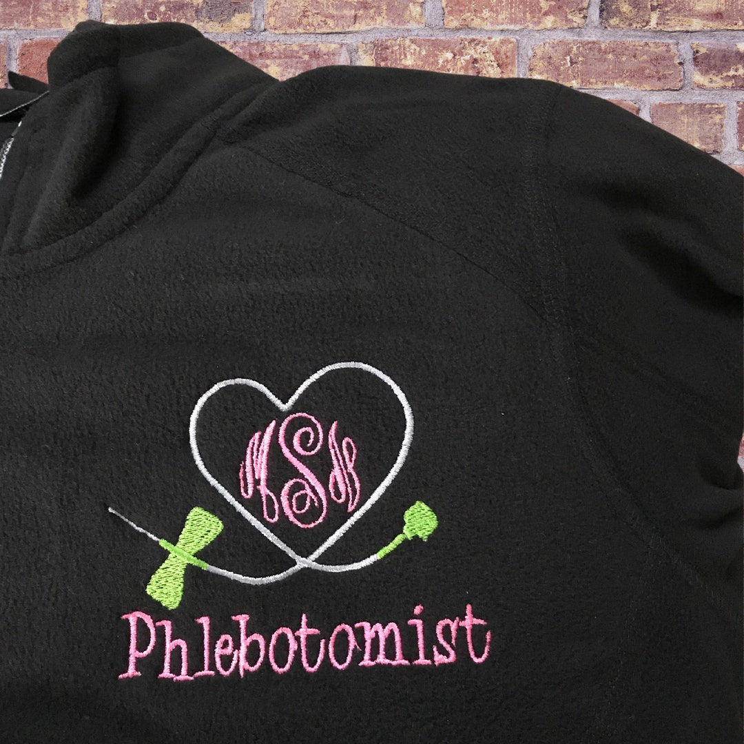 Phlebotomist Jacket. Phlebotomy Jacket. Butterfly Needle Embroidered ...