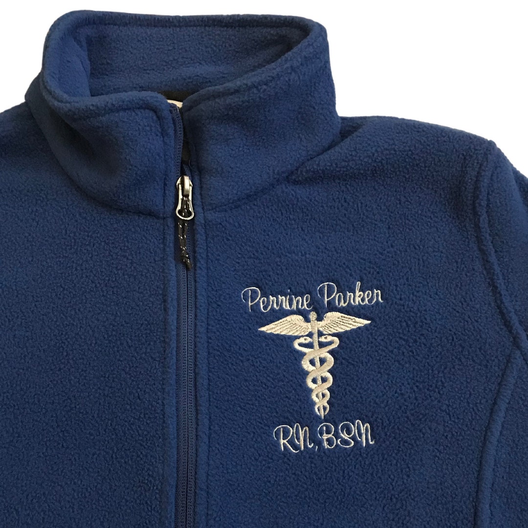 Personalized Caduceus RN Jacket. BSN Jacket, MA Jacket, Nursing Fleece ...