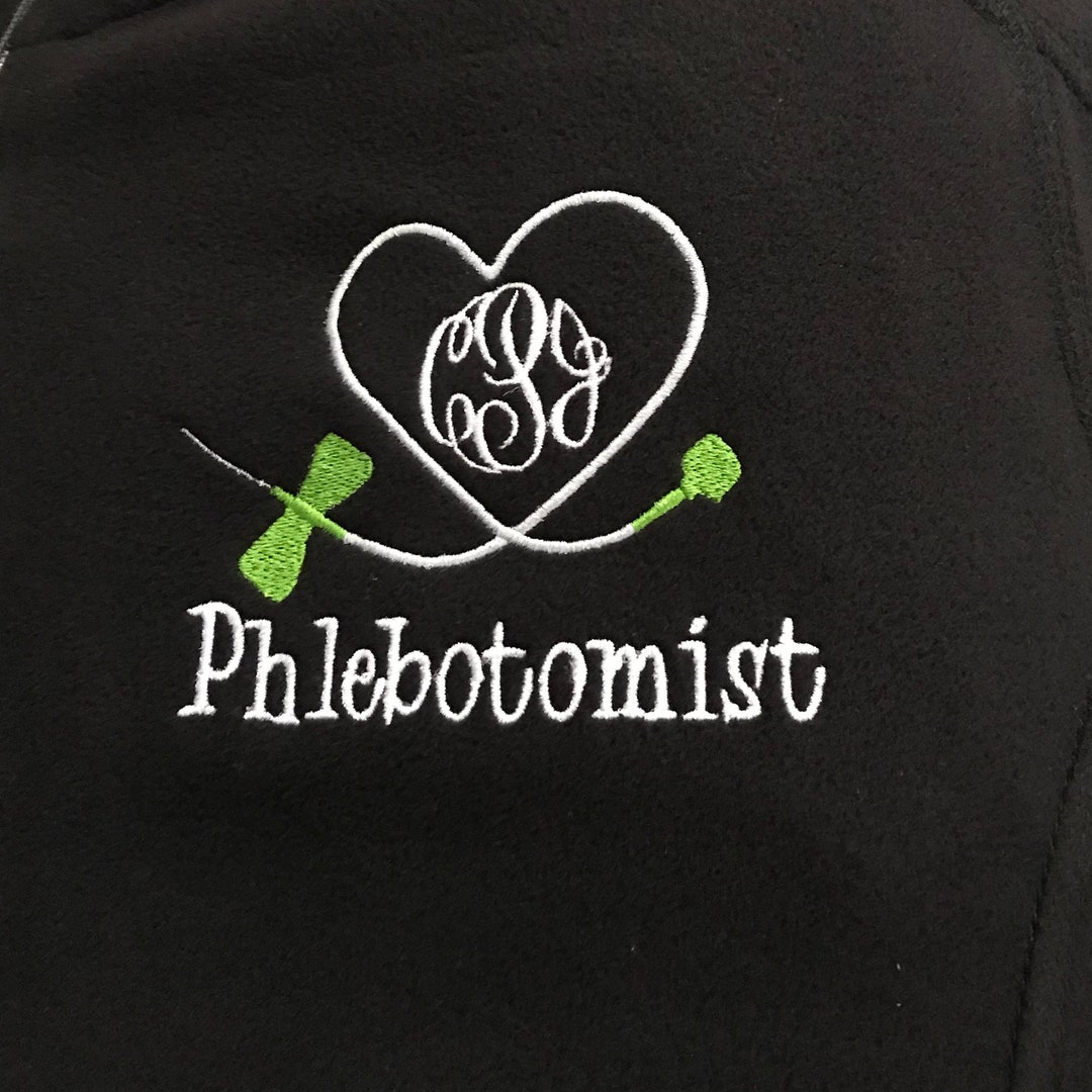 Phlebotomist Jacket. Phlebotomy Jacket. Butterfly Needle Embroidered ...