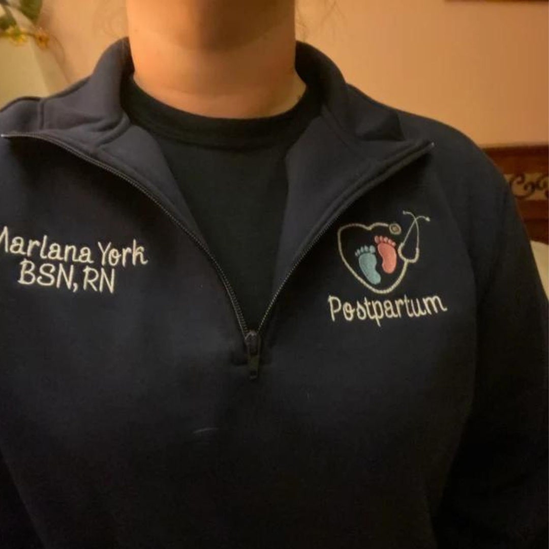 Postpartum Jacket, Labor and Delivery Nurse Jacket, Heart Stethoscope ...