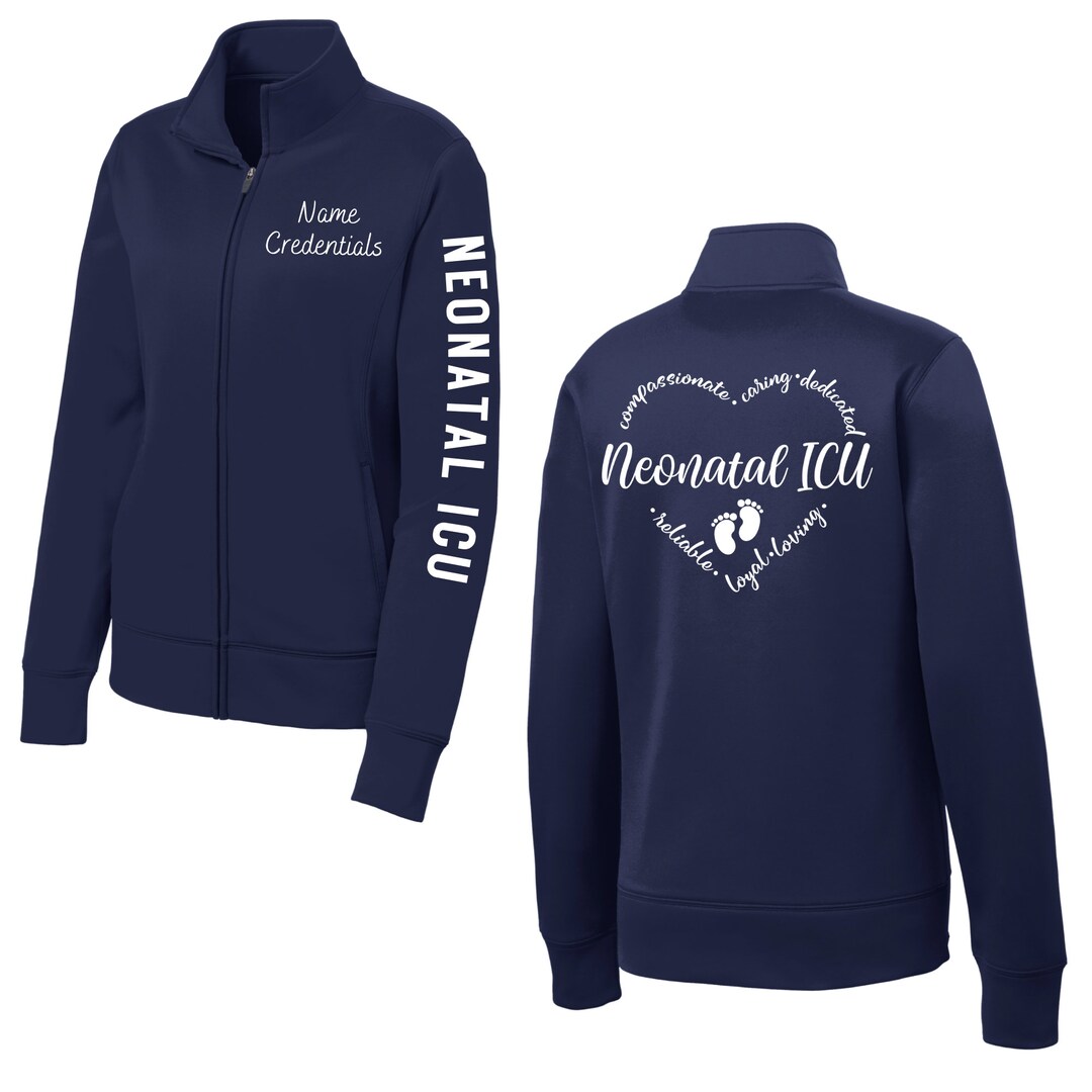 Neonatal ICU Jacket, NICU Jacket, NICU Nurse, Heart, Infant Feet ...