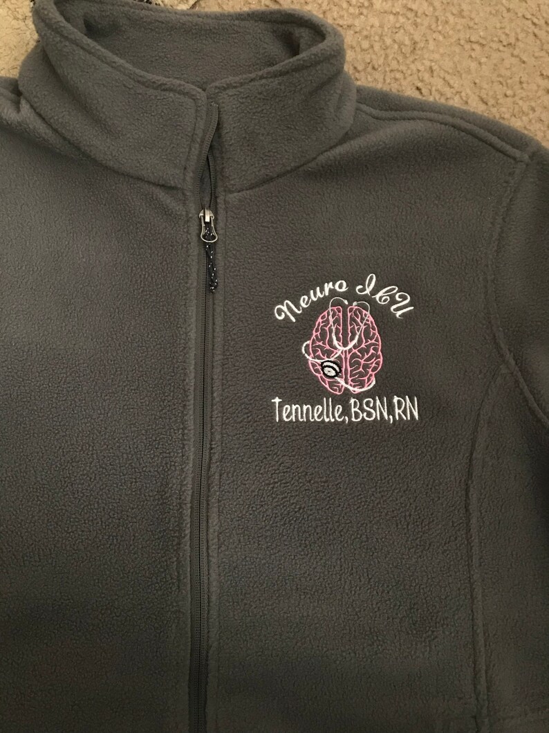 Neuro ICU Neurology Fleece Jacket Neuro Nurse Neuroscience - Etsy