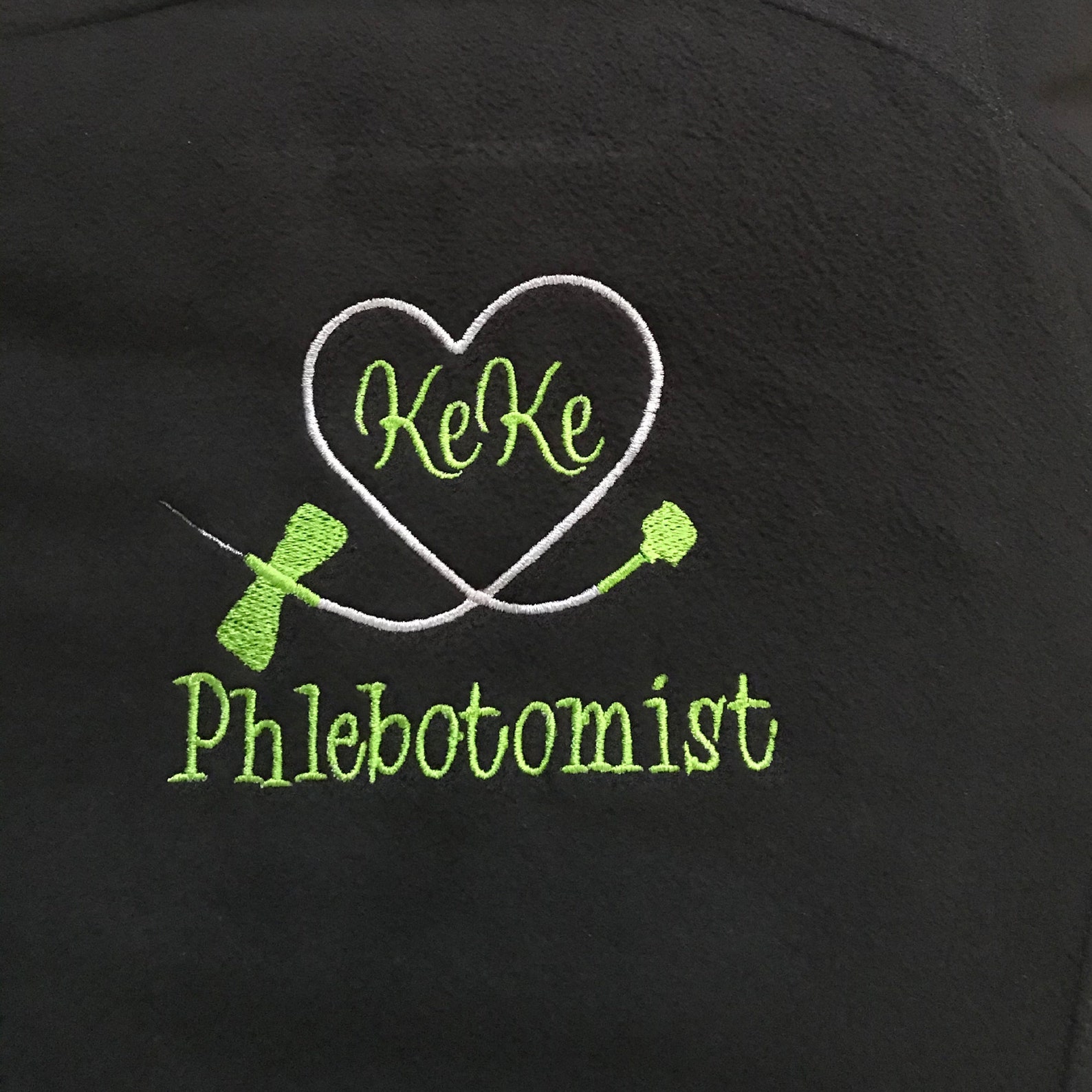Phlebotomist Jacket. Phlebotomy Jacket. Butterfly Needle Embroidered ...