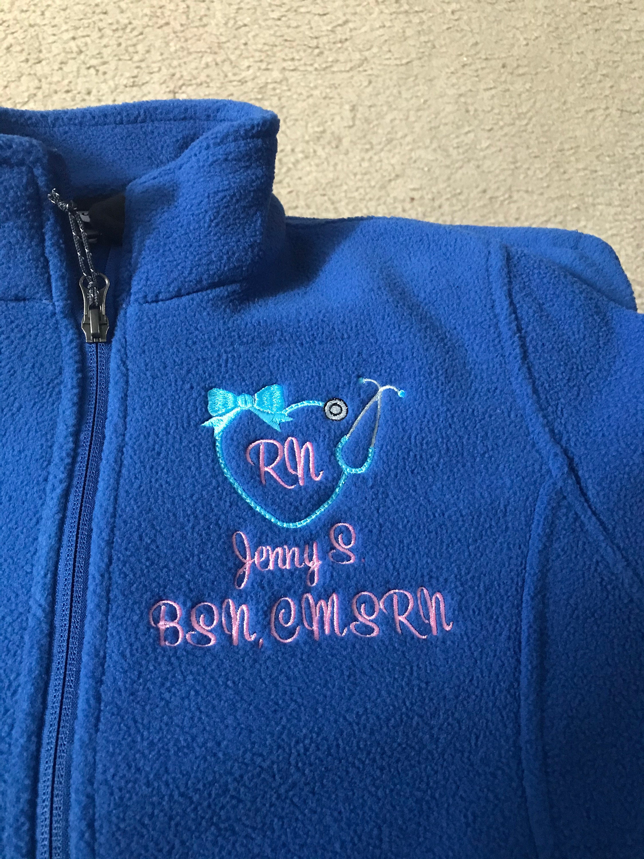 RN Fleece Jacket BSN Jacket Nursing Student Coat Heart | Etsy