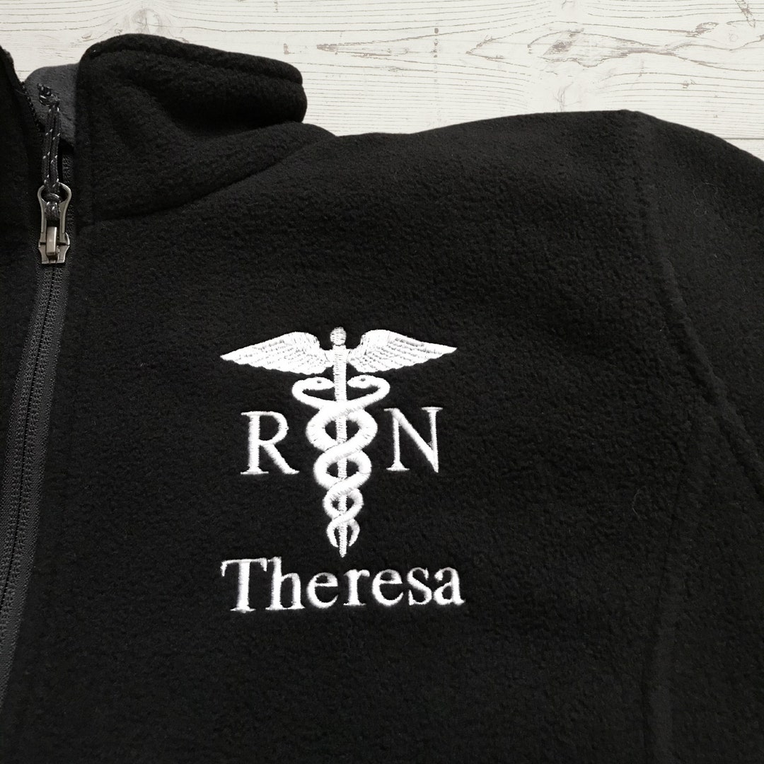 Personalized Caduceus RN Jacket. BSN Jacket, MA Jacket, Nursing Fleece ...