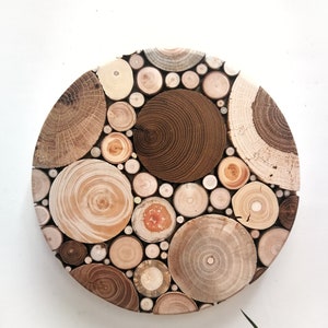 Wood Wall Art Circle/ Colorful Wood Wall Decor/ Wood Wall Hanging ...