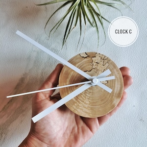 Unique Silent Wooden Clock/ Simple Modern Clock for Wall/ Small Wood ...