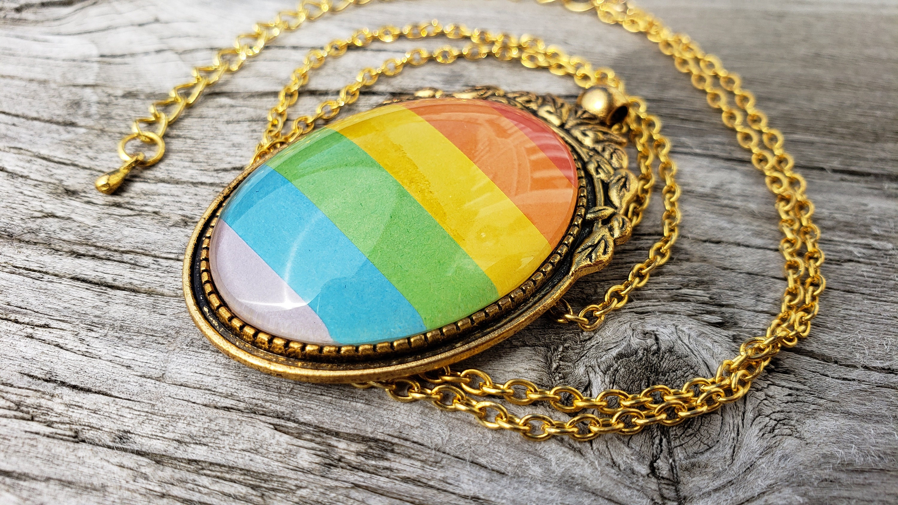 Pride Necklace Rainbow Pride Flag Handmade Paper Pattern - Etsy