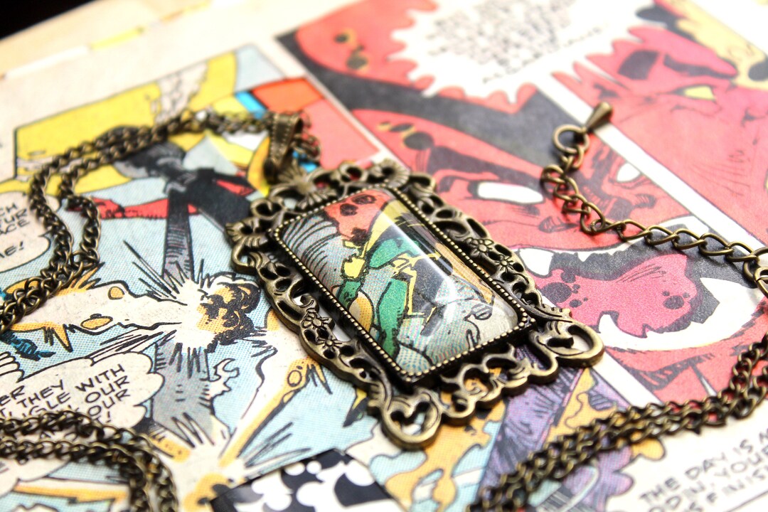 Vintage Loki Collar Marvel Comics Upcycled y Hecho a mano - Etsy España