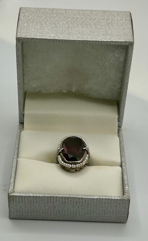 Victorian Antique Vintage Sterling Silver Seed Pearl … - Gem