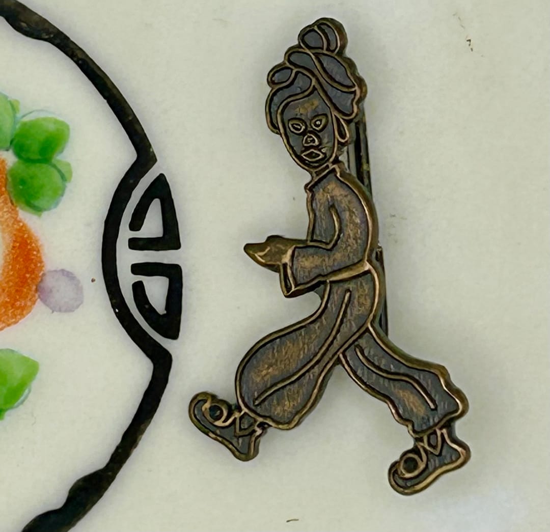 Weird and Wonderful Antique Vintage Aladdin Genie Brass Pin Brooch ...