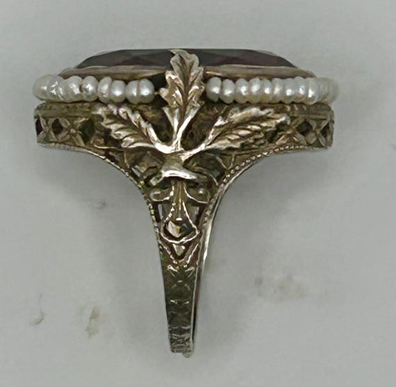 Victorian Antique Vintage Sterling Silver Seed Pearl … - Gem