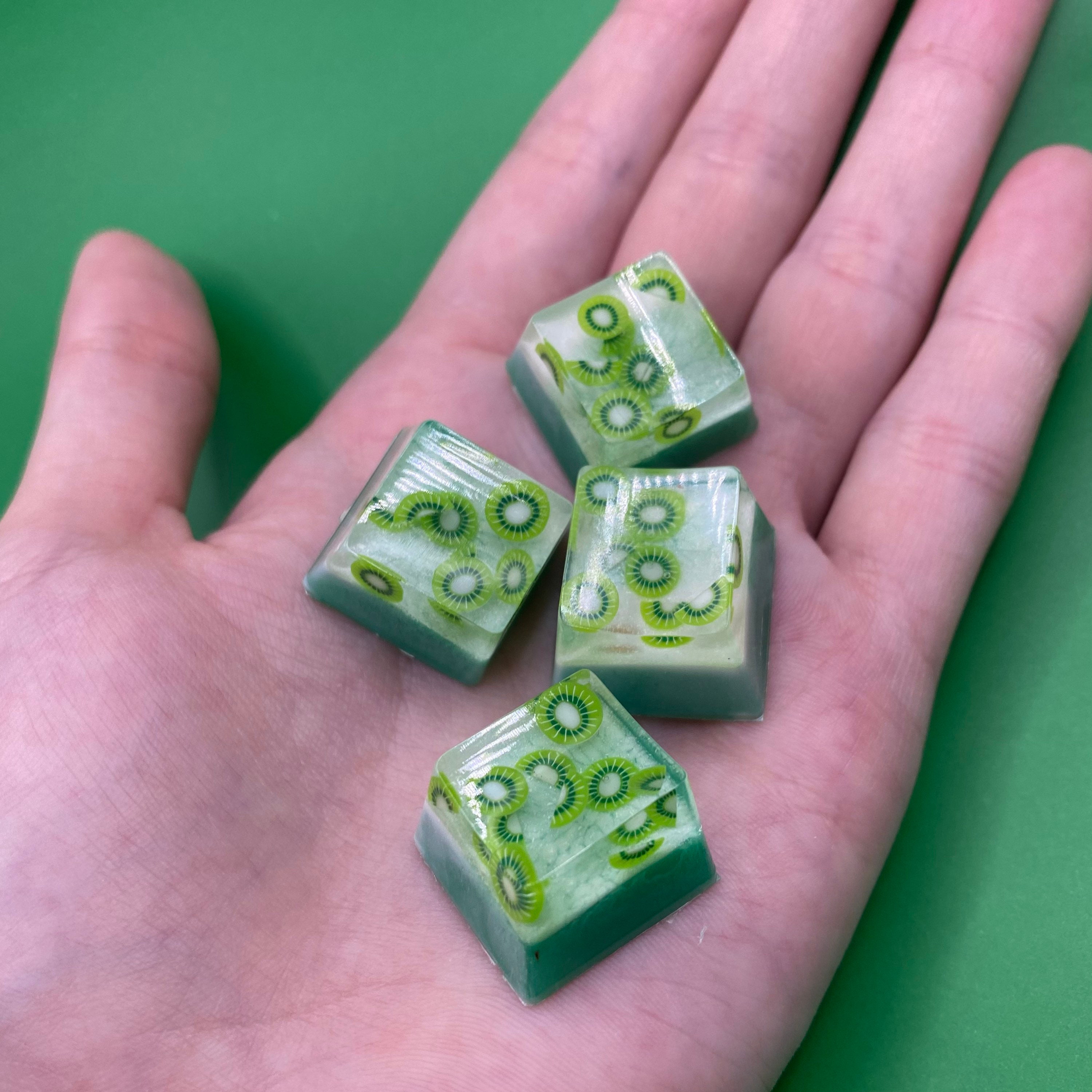 Handmade Keycaps kiwi Made From HQ Epoxy Resin for Mechanical Keyboard ...