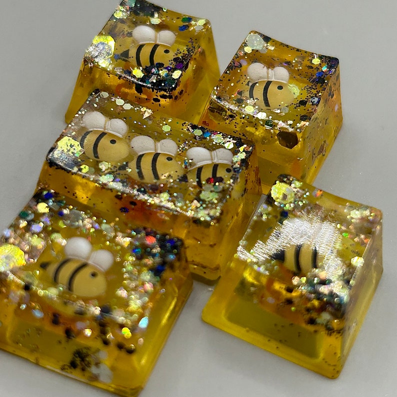 Handmade Keycaps “honeybee” Made From HQ Epoxy Resin for Mechanical ...