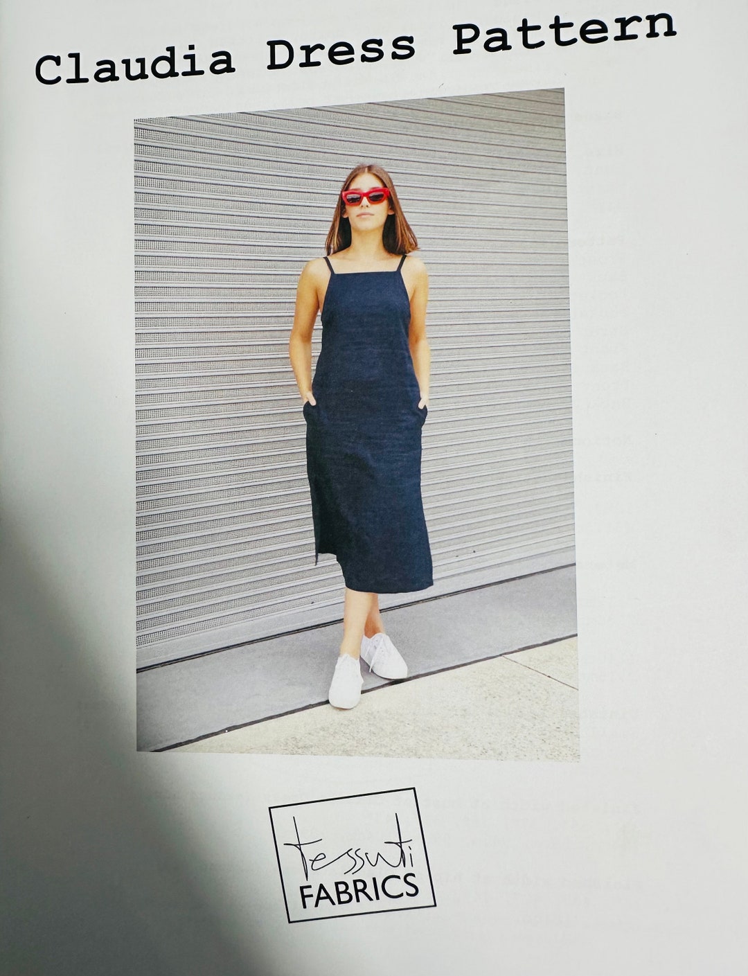 Tessuti Fabrics Claudia Dress Pattern paper - Etsy UK