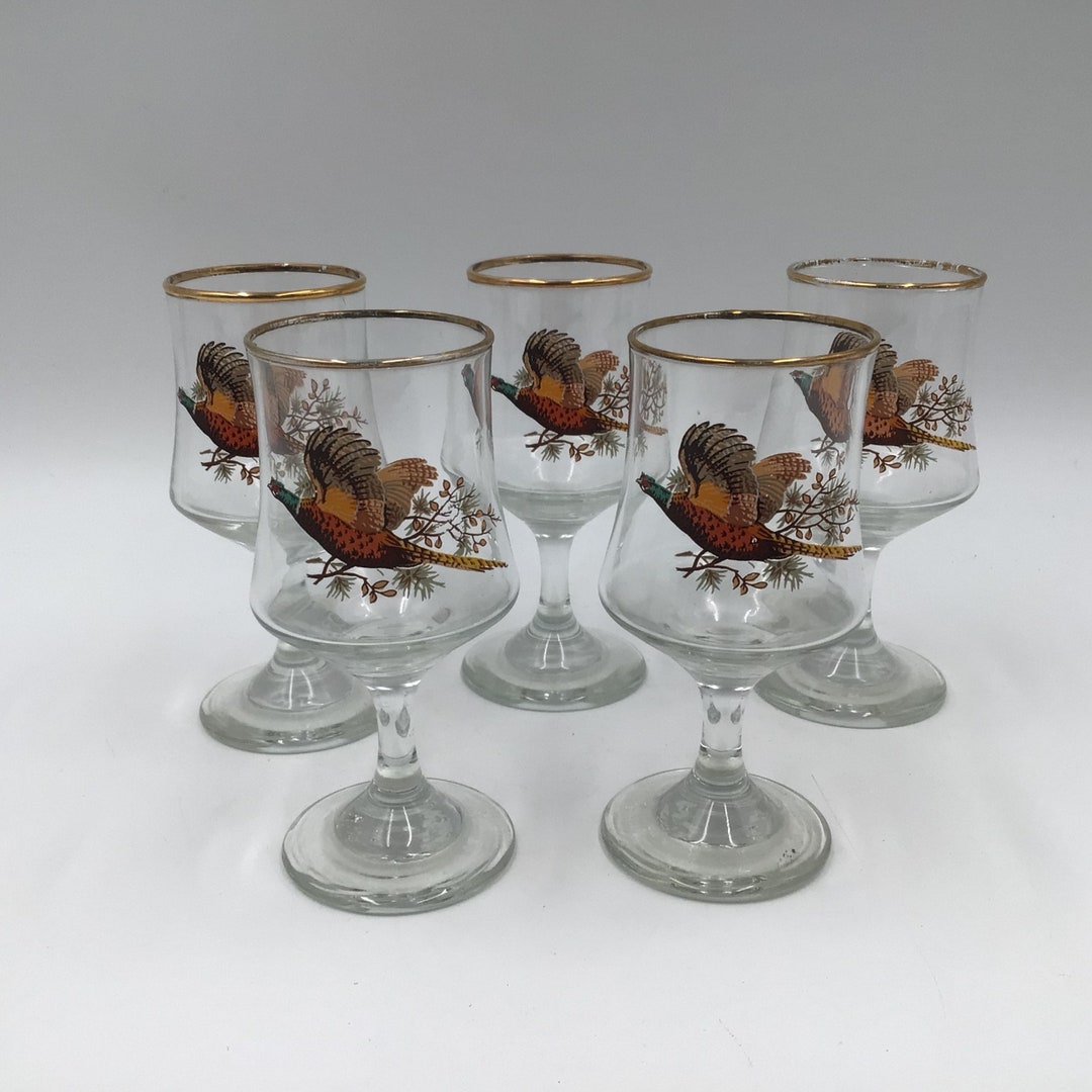 Five Pheasant Tulip Shaped Sherry Glasses Christmas Gift - Etsy UK