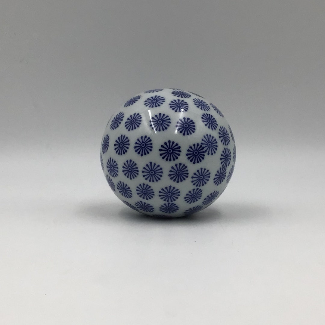 Chinoiserie Blue and White Chinese Style Ball, Birthday Gift, Christmas ...
