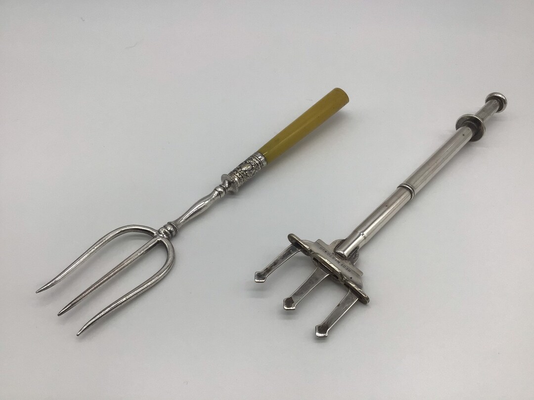 Two Vintage Meat Forks One With an Ejector Action, Christmas Gift ...