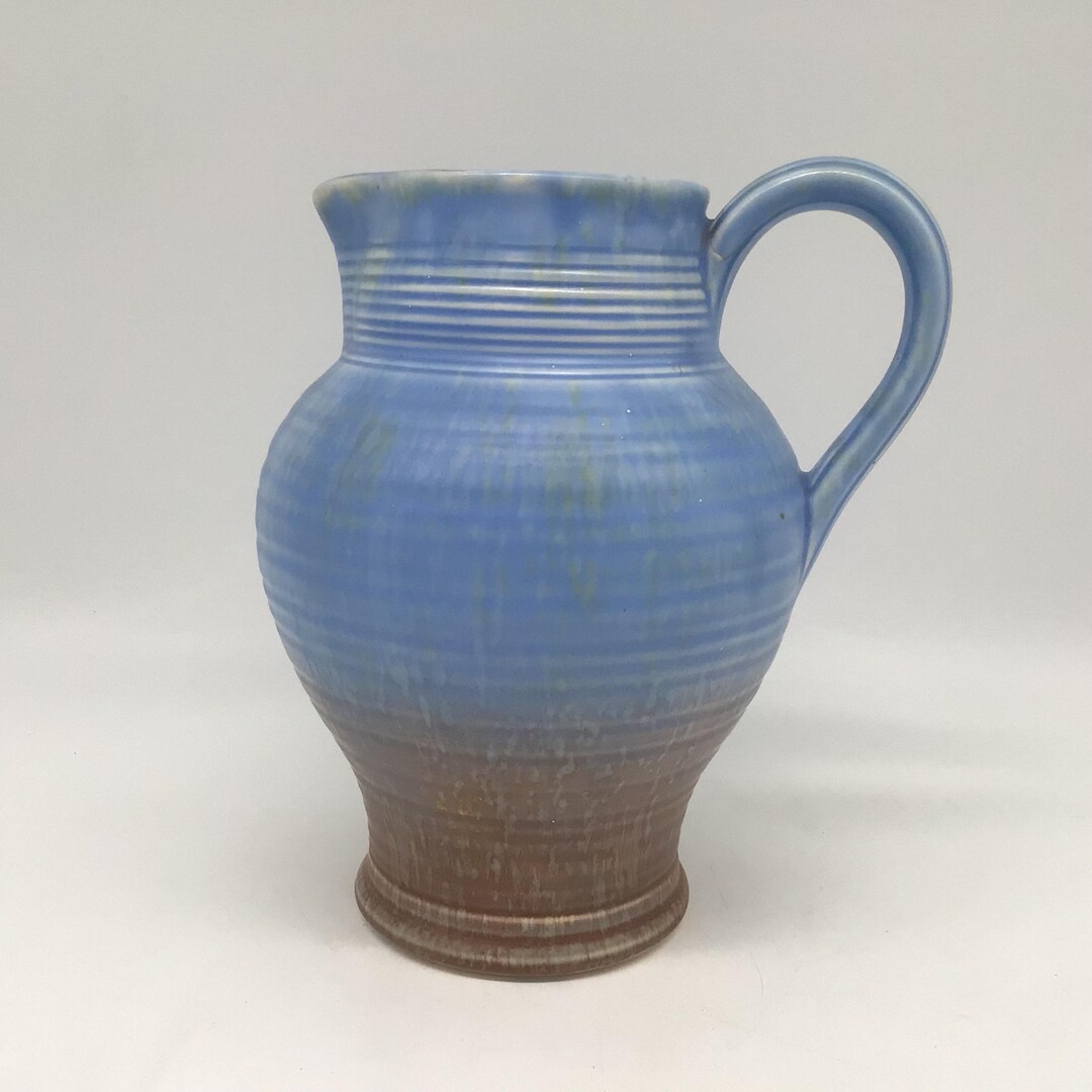 Large Vintage Pale Blue Art Deco Crown Devon Jug, Birthday Gift, Easter ...