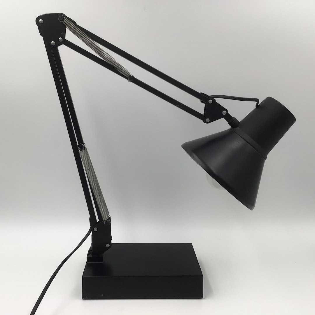 Italian Anglepoise Retro Black Desk Lamp With a Heavy Base - Etsy UK