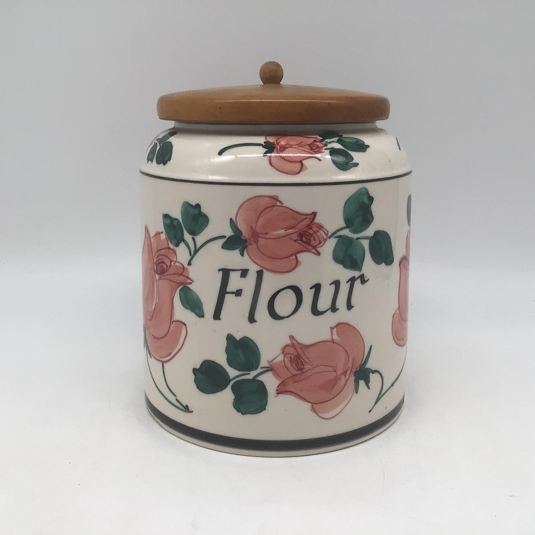 Toni Raymond Pottery Retro Flour Storage Jar With Lid, Birthday Gift ...