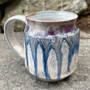 12 Oz Medium Mug, Porcelain, Texture, Ceramic Mug, Pottery Mug, Tea Mug ...