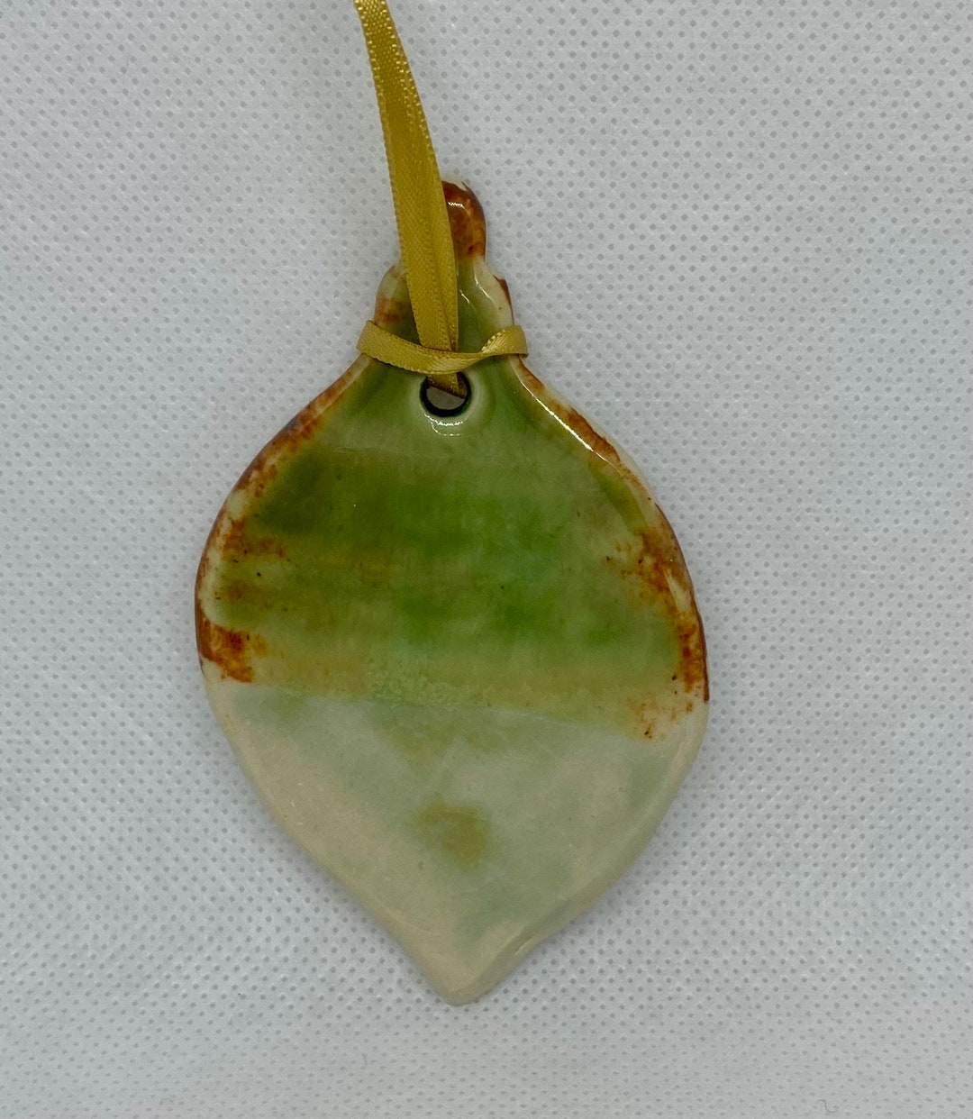 Oval, Christmas Tree Ornament, Green Ornament, Unique Gift, Holiday ...
