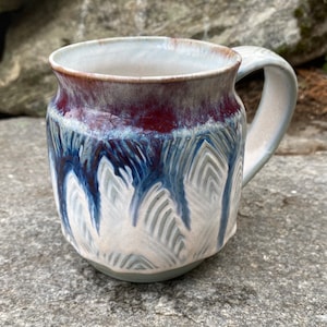 12 Oz Medium Mug, Porcelain, Texture, Ceramic Mug, Pottery Mug, Tea Mug ...