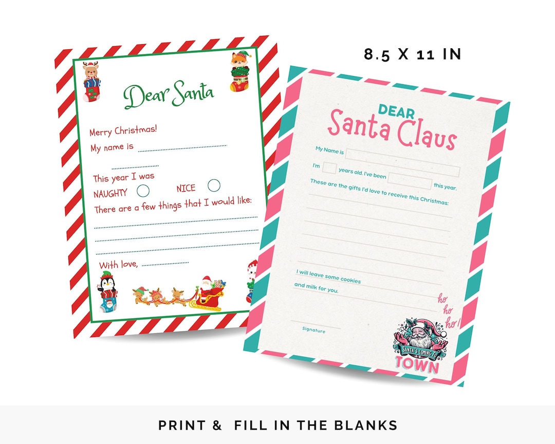Letter to Santa Printable, Santa Letters, Dear Santa, Santa Mail ...