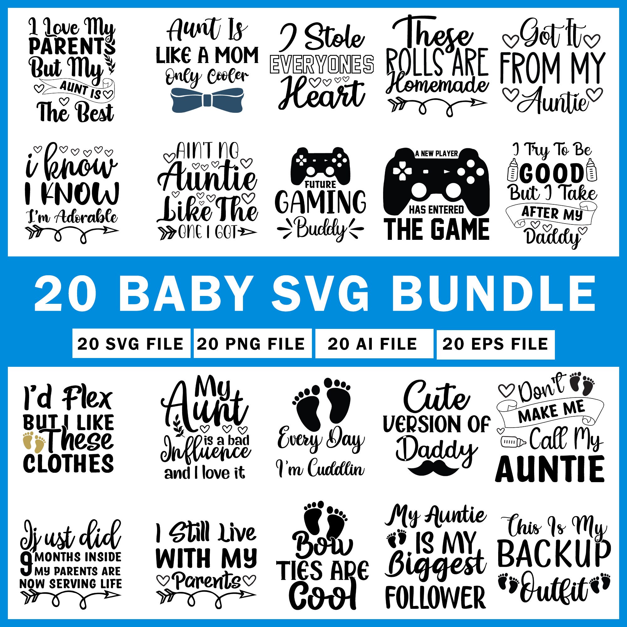 Baby Svg Bundle, Newborn SVG Bundle, Baby Shower SVG, Baby Quote Bundle ...