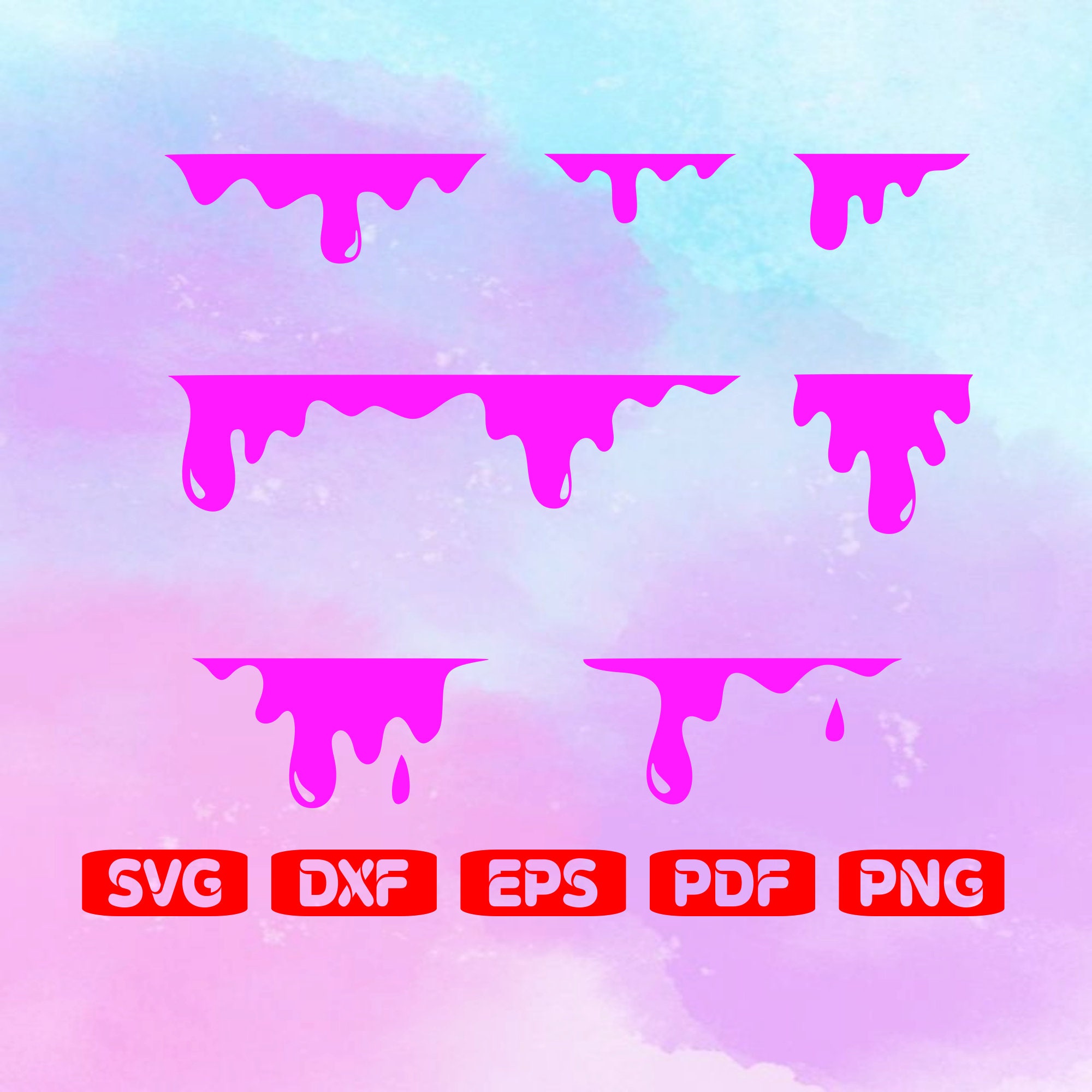 Dripping Borders Straight Svg Splatter Svg Paint Drip Svg - Etsy
