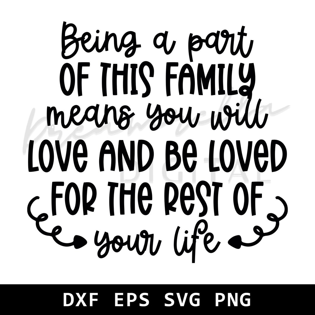 Love Family Svg Quote, Family Means You Will Love Rest of Your Life ...