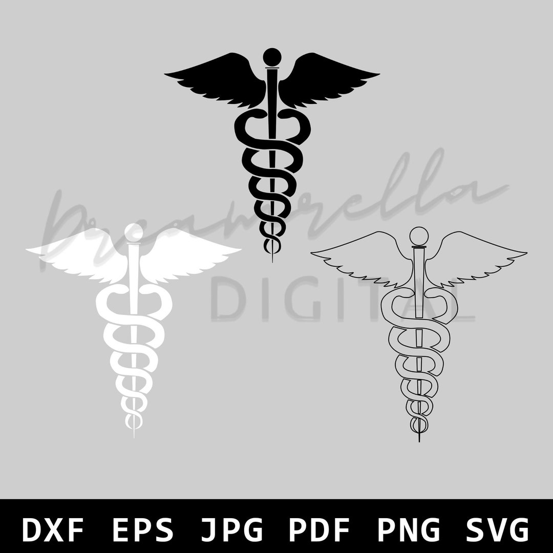 Medical Symbol Svg, Caduceus Symbol, Healthcare, Doctor Svg, Nurse Svg ...