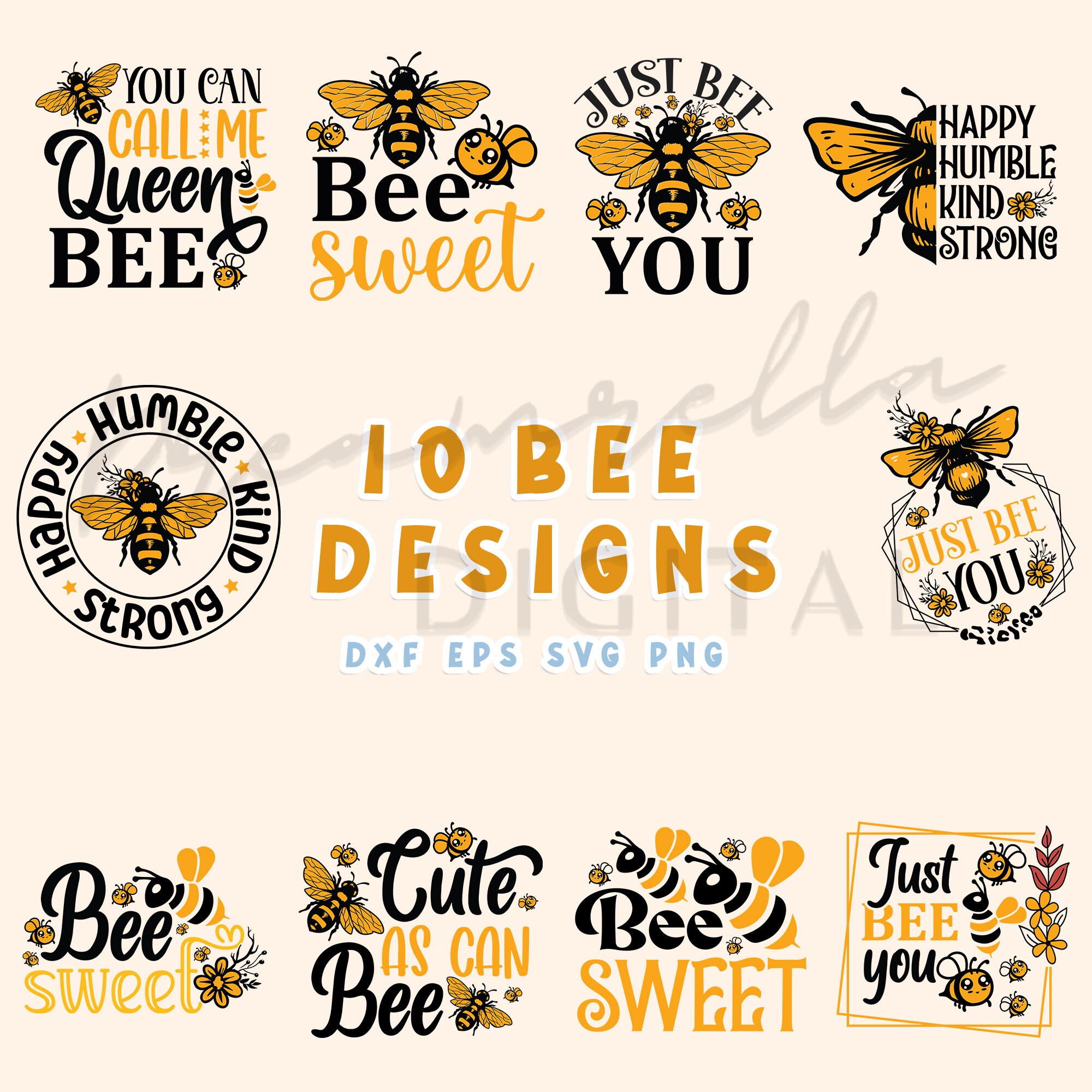 Cute Bee Quote Svg Bundle, Bee Sweet Png Cut File Cricut, Bee Sayings ...
