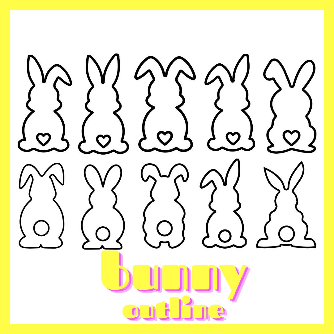 Easter Bunny Shape Svg,rabbit Dxf,bunny Shape Svg,cricut,silhouette ...