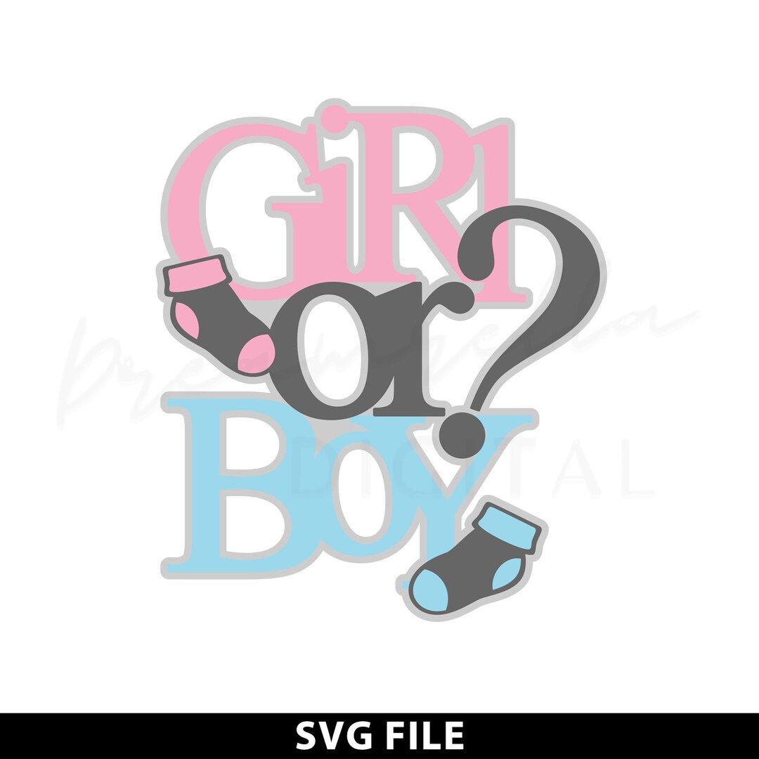Niña o niño SVG, Género Revelar SVG, Embarazo Svg, Rosa o Azul Clipart ...