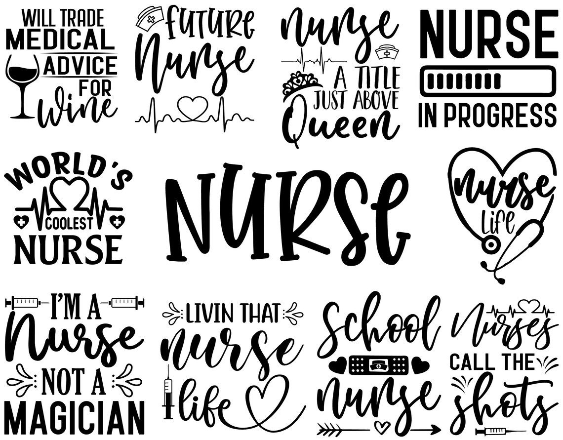 Nurse SVG Bundle Nurse Quotes SVG Doctor Svg Nurse - Etsy