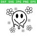 Drippy Smiley Face SVG, Smiley Face Svg, Retro Melted Smile Svg ...