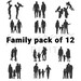 Happy Family Svg Png Pack, Family Clipart, Father and Children Svg ...