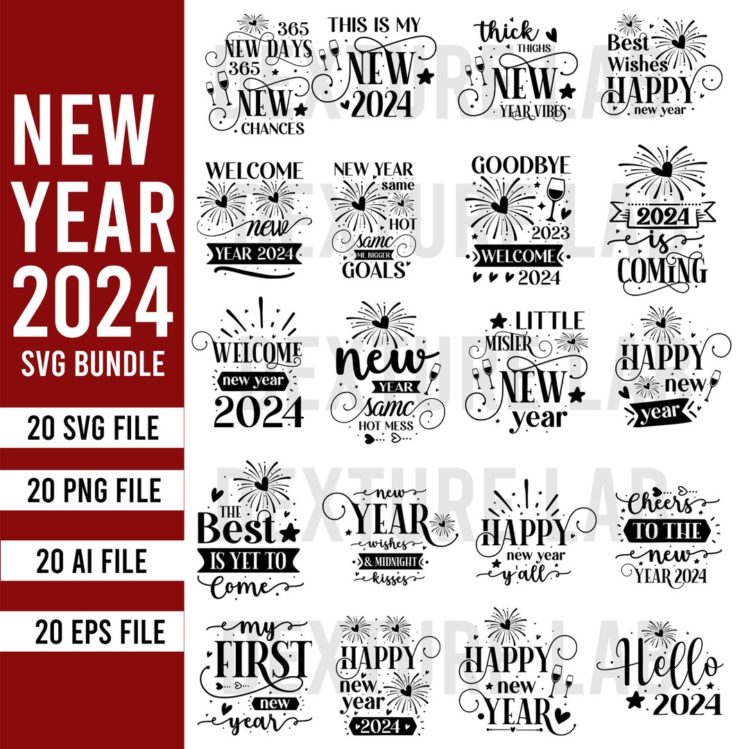 New Year SVG Bundle, Happy New Year SVG, New Year Shirt, New Year ...