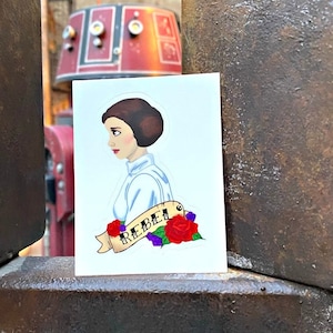 Princess Leia Original Artwork Stickers - Rebel Alliance Resistance ...