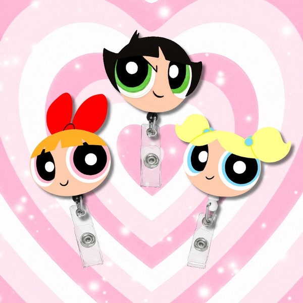 Powerpuff Girls Badge Reel - Etsy