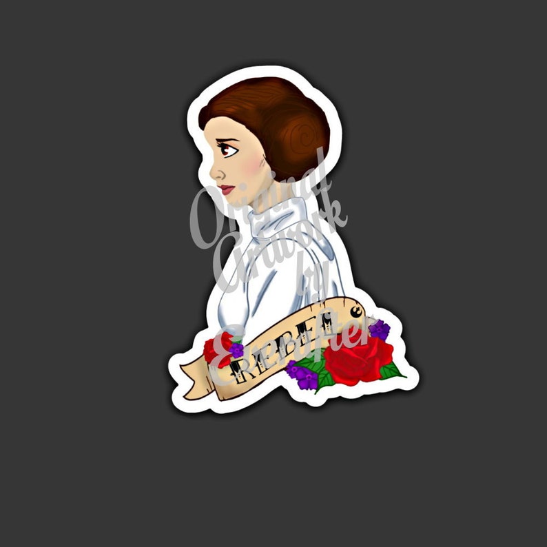 Princess Leia Original Artwork Stickers Rebel Alliance - Etsy