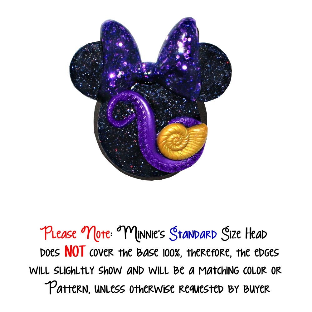 Ursula Minnie Phone Grip With Glow in the Dark Seashell | Etsy