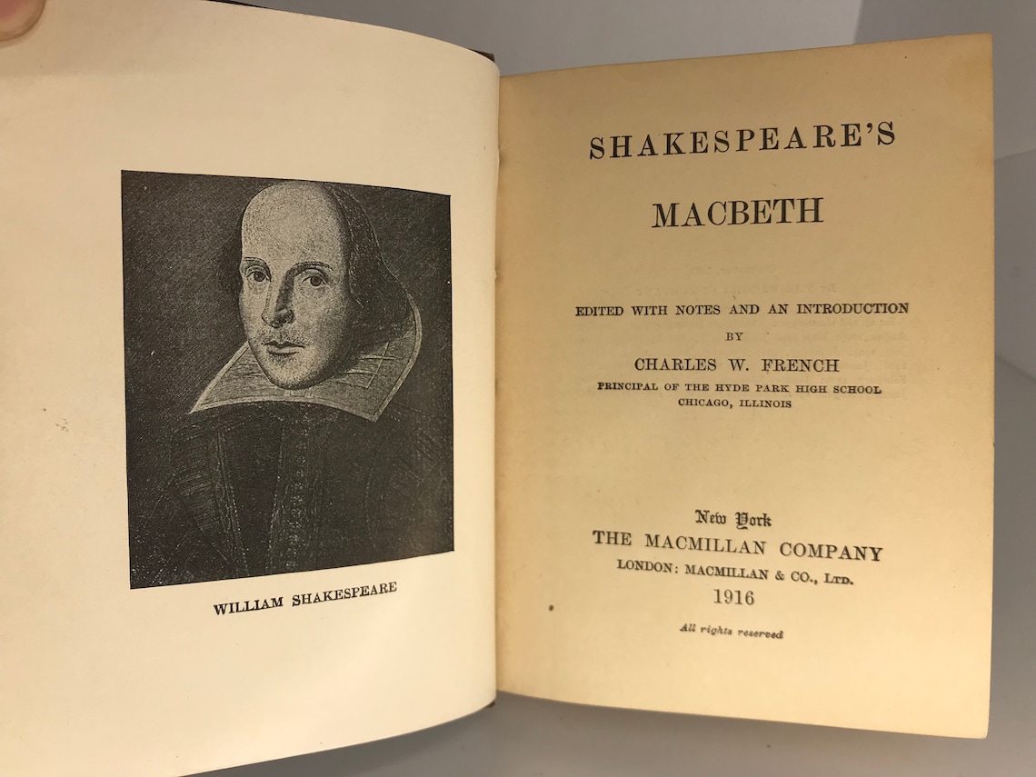 Macbeth by Shakespeare Macmillan's Pocket Classics 1916 | Etsy