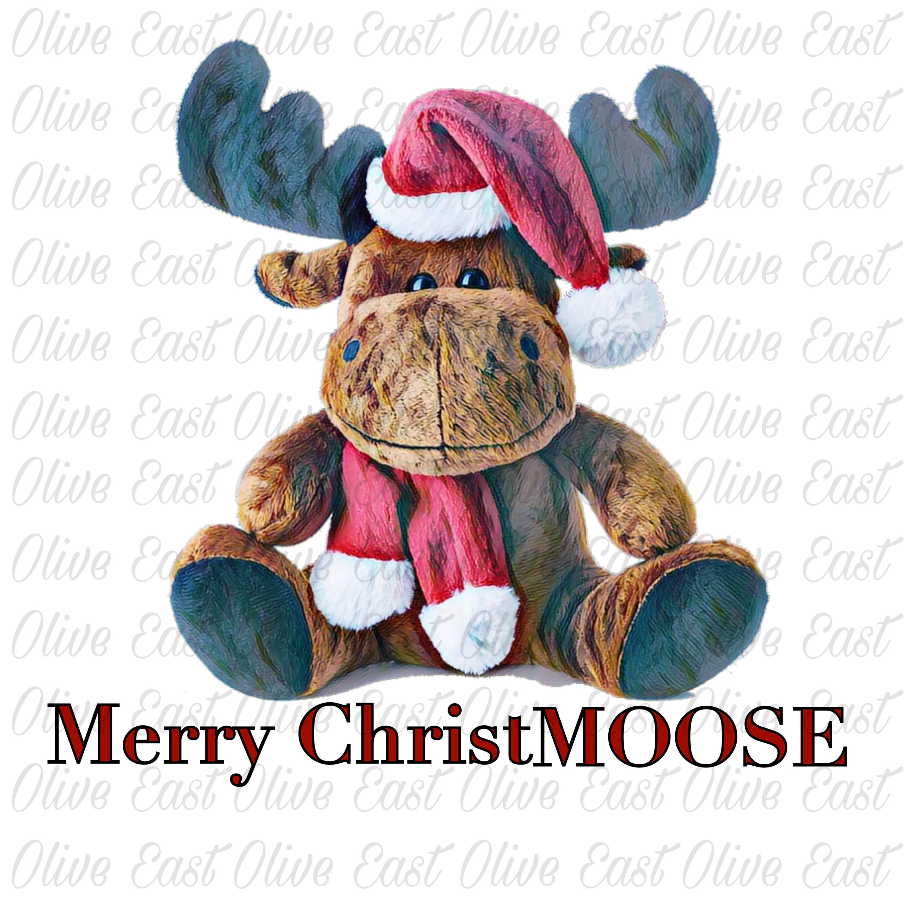 Merry Christmoose Cute Moose Christmas Holiday Graphic Digital Download ...