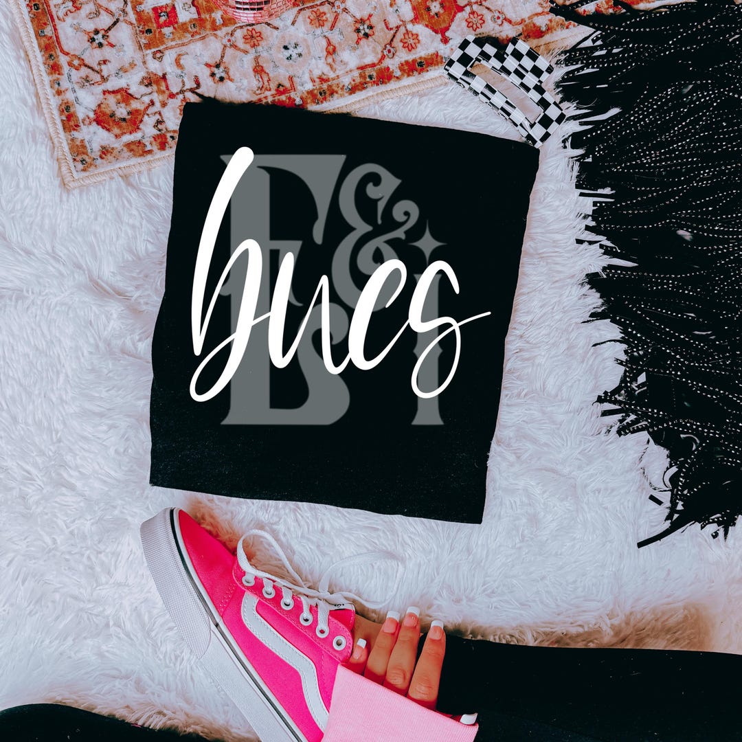 Bucs Hand Lettered Script Mascot Name Digital Download PNG Sublimation ...