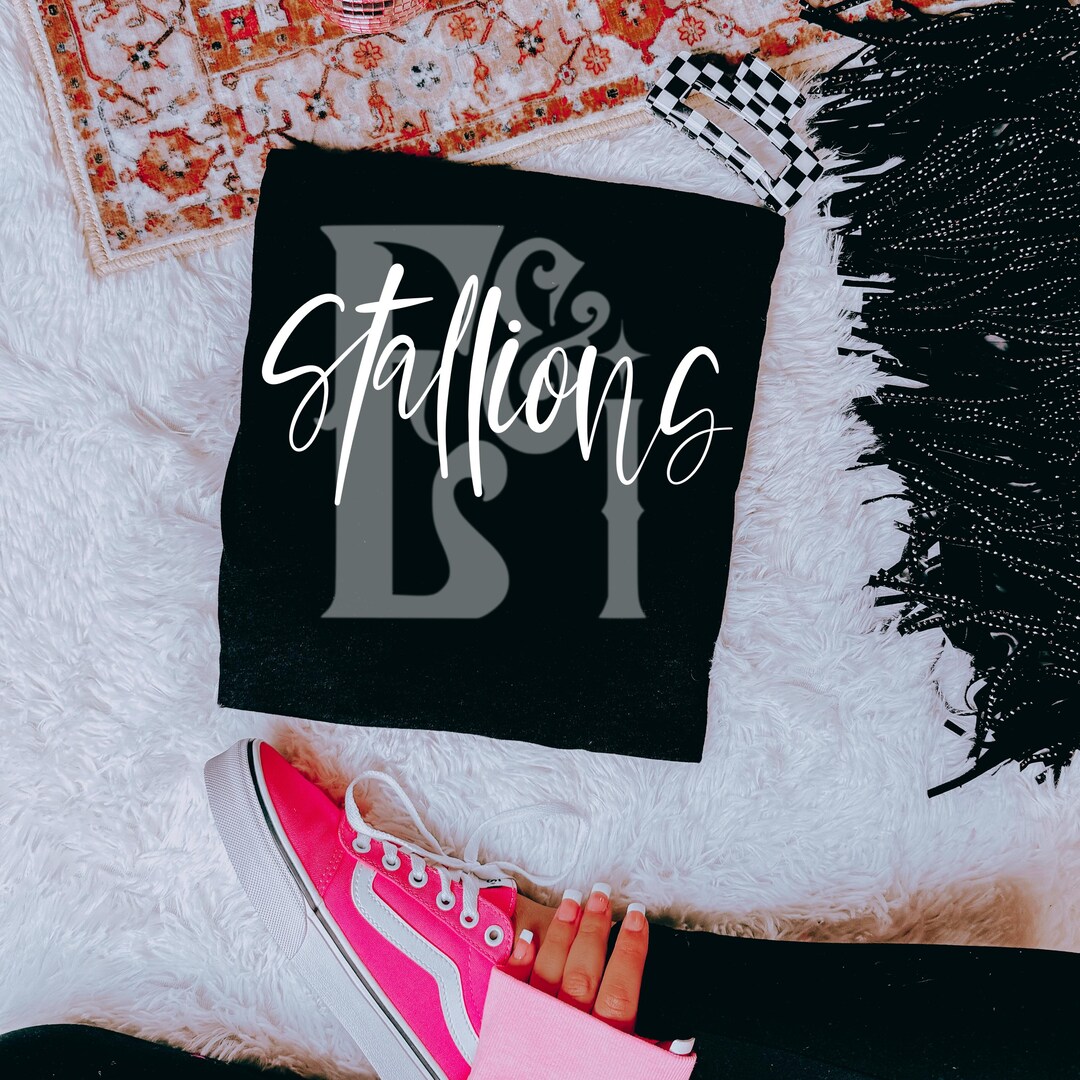 Stallions Hand Lettered Script Mascot Name Digital Download PNG ...