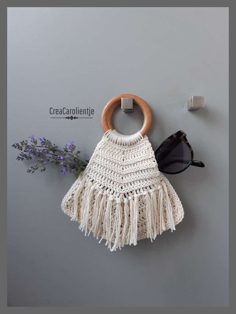 Crochet Pattern Little Hanging Bag sunshine in Dutch and | Etsy