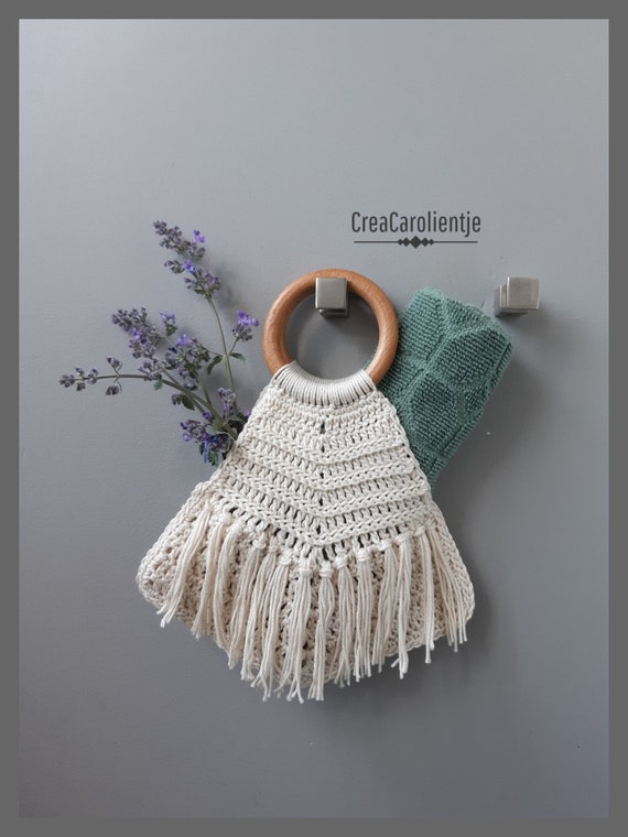 Crochet Pattern Little Hanging Bag sunshine in Dutch and | Etsy